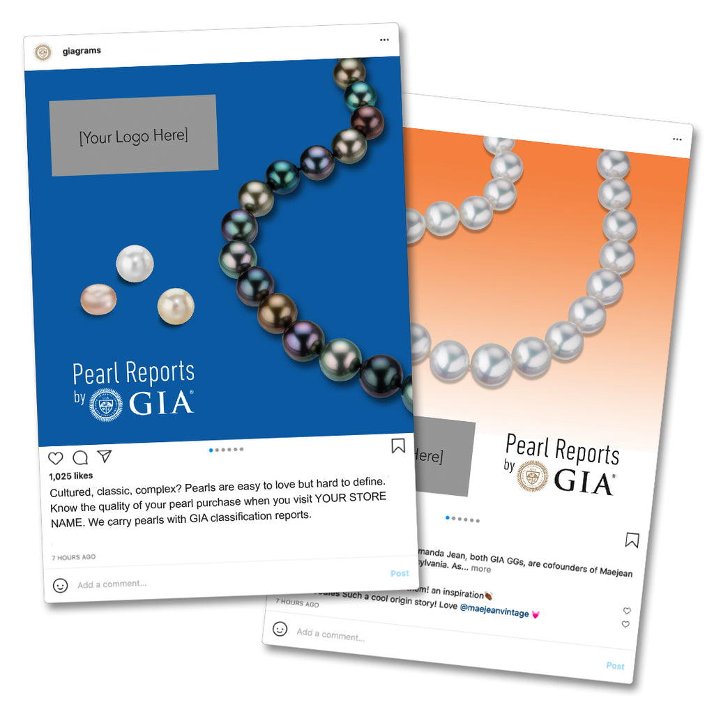 Co-branded Pearl Social Media Posts – GIA Store